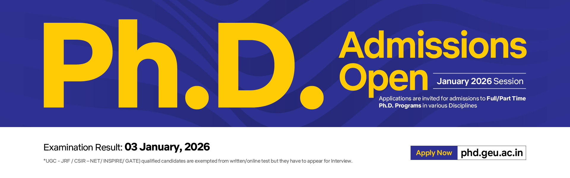 Apply Now | Ph.D. Admissions 2026 - Graphic Era (Deemed to be ...